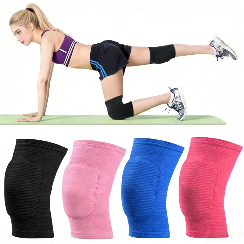 Sports Compression Knee Pads Elastic Knee Protector Thickened Sponge ...
