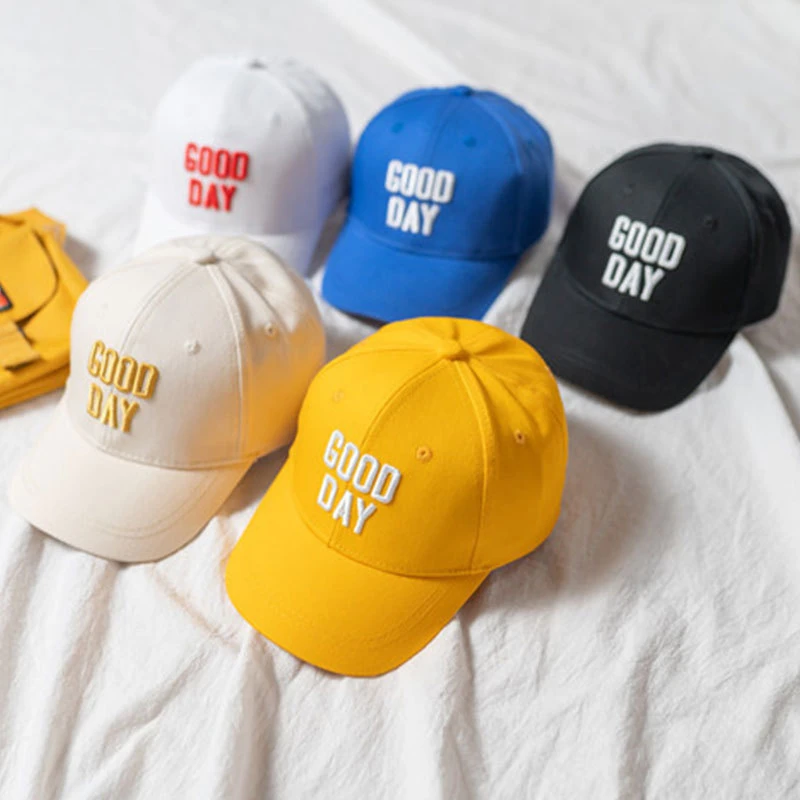 Cool New Kids Children Baseball Cap Good Day Letter Embroidery Four ...