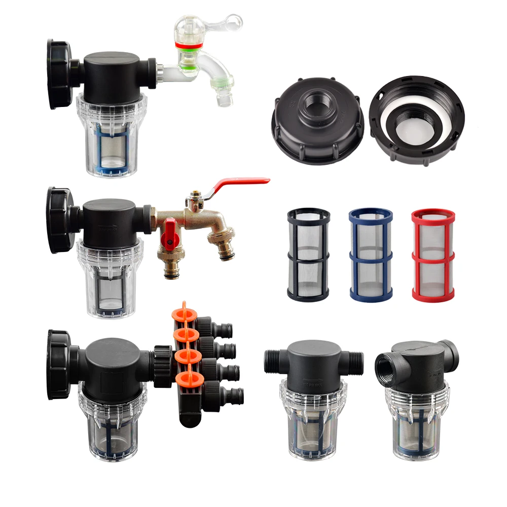 80/100/200 Mesh Watering Filter For 1/2 3/4 1 Inch IBC Tank Tap Adapter ...