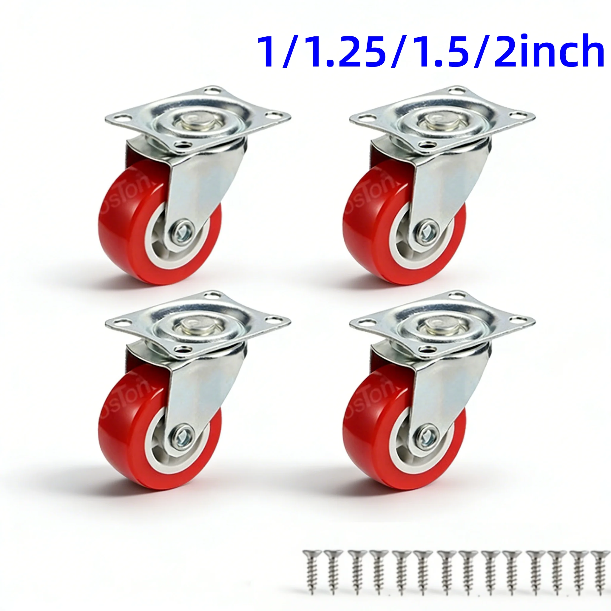 4Pcs Universal Caster Wheel Heavy Duty Swivel Caster Capacity Wear ...