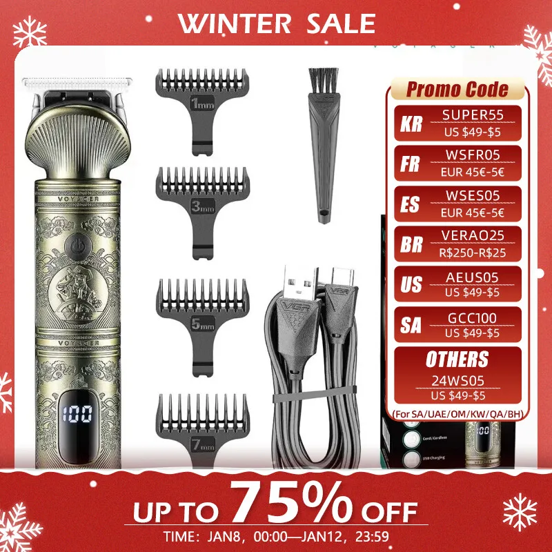 VGR-V962-New-Design-Metal-Beard-Usb-Charging-Barber-Trimmer ...