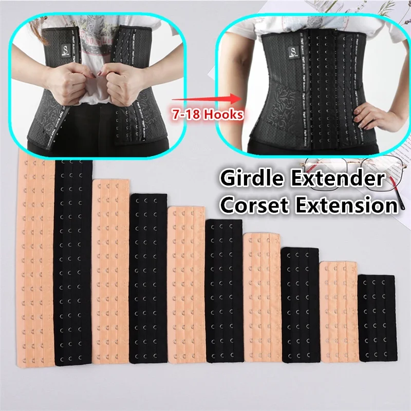 18-7-18-Hooks-3-Rows-Waist-Belt-Extender-Waist-Trainer-Girdle-Corset ...