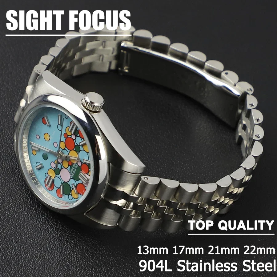 13mm 17mm 20mm 21mm Watch Bracelet for ROLEX Oyster Perpetual Datejust ...
