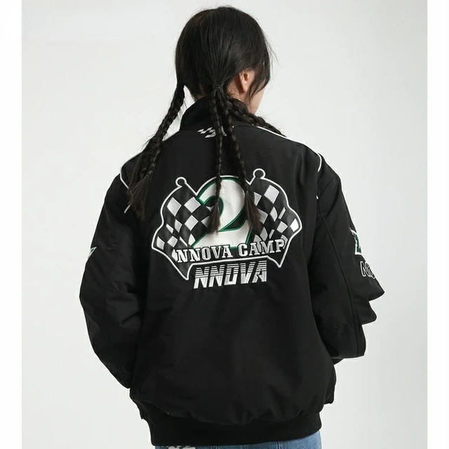 Vintage Baseball Cyber Y2k Basic Jacket Men Racer Jacket Coat Autumn ...