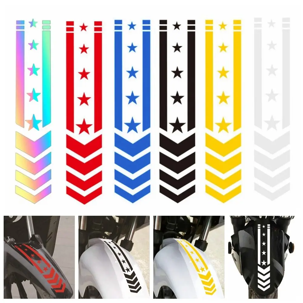 Motorcycle-Reflective-Stickers-Fender-Decals-Star-Arrow-Stripes-Car ...
