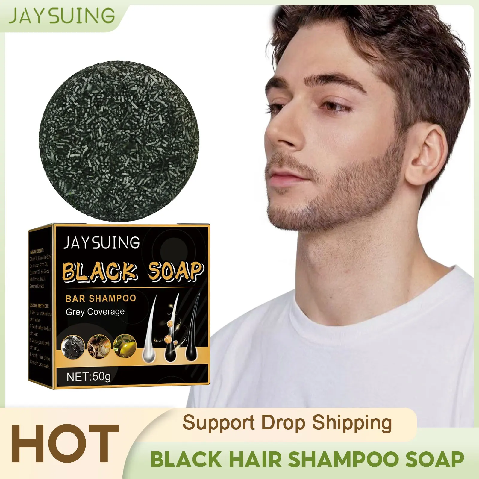 Grey-Coverage-Bar-Shampoo-Repair-Gray-White-Hair-Color-Treatment ...