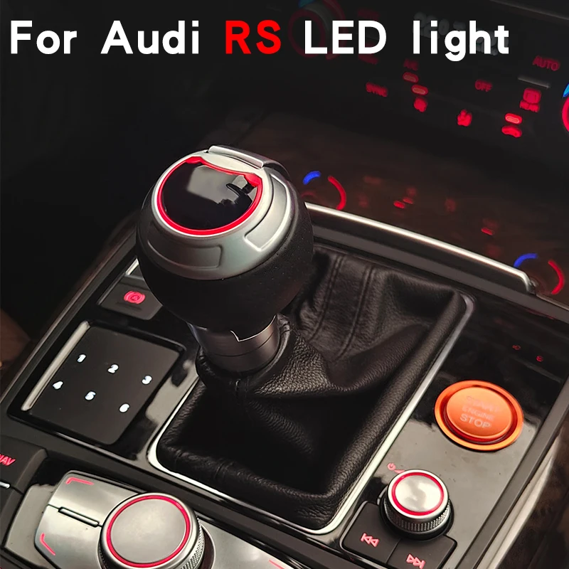 Gear Shift Knob For Audi Rs Car Accessories Q3 A6 C7 A3 8v A7 Led Light