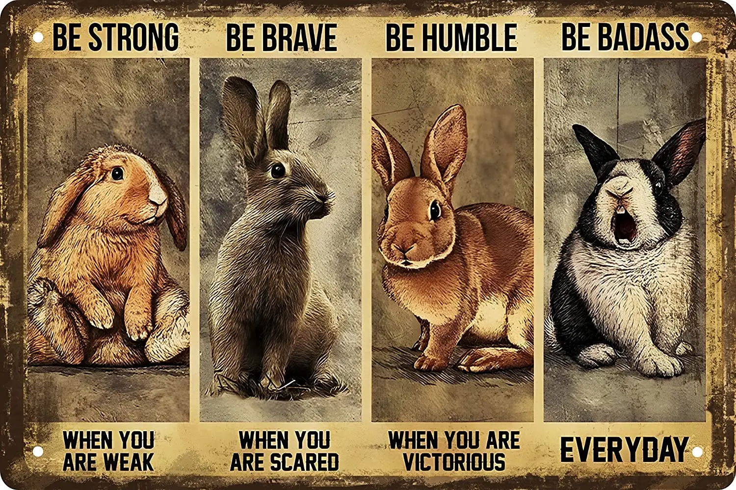 Welcome To My Farm, Rabbit Vintage Tin Sign Poster，Used for Decoration ...