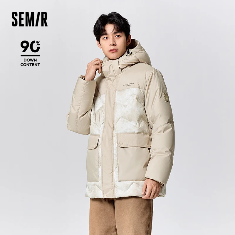 Semir-Down-Jacket-Men-Mid-Length-Loose-Hooded-Winter-Outdoor-Workwear ...