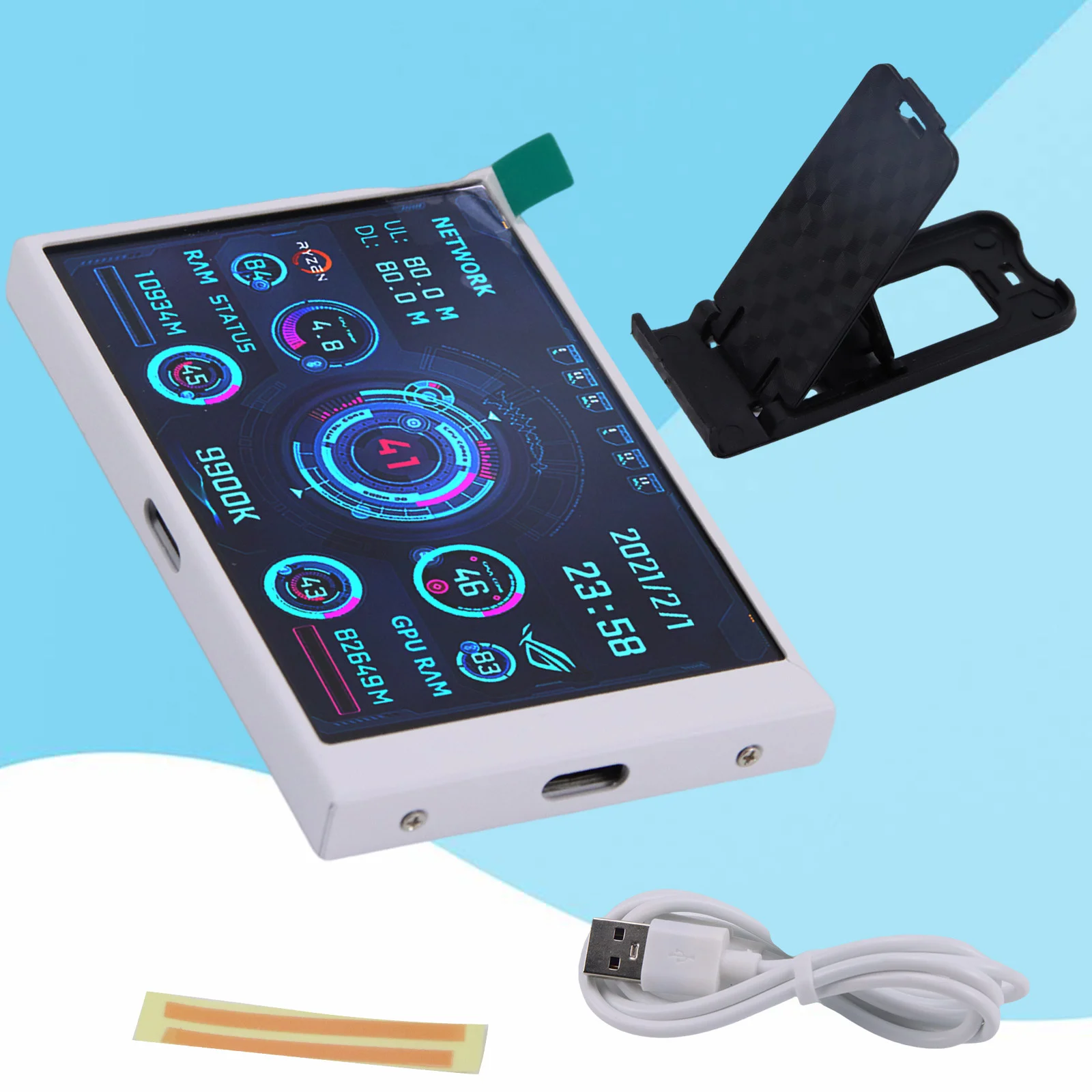 Computer Monitor Mini Itx Case 3.5 Inch | Ips Secondary Type-c Screen ...