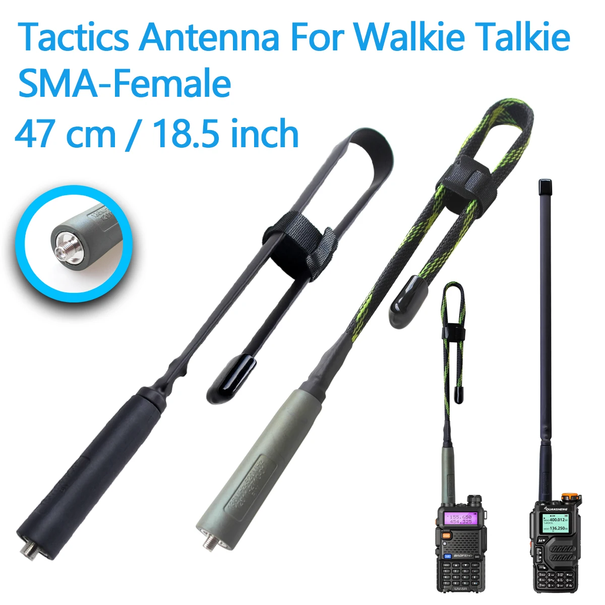 Baofeng-Quansheng-Walkie-Talkie-Foldable-CS-Tactical-Antenna-SMA-Female-144-430Mhz-For-UV5R-UV82 ...