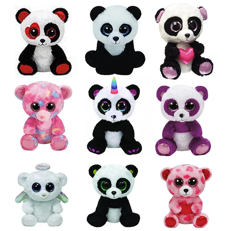 15cm-Ty-Beanie-Plush-Animal-Dolls-Panda-Big-Eyes-Soft-Stuffed-Toy-Cute ...