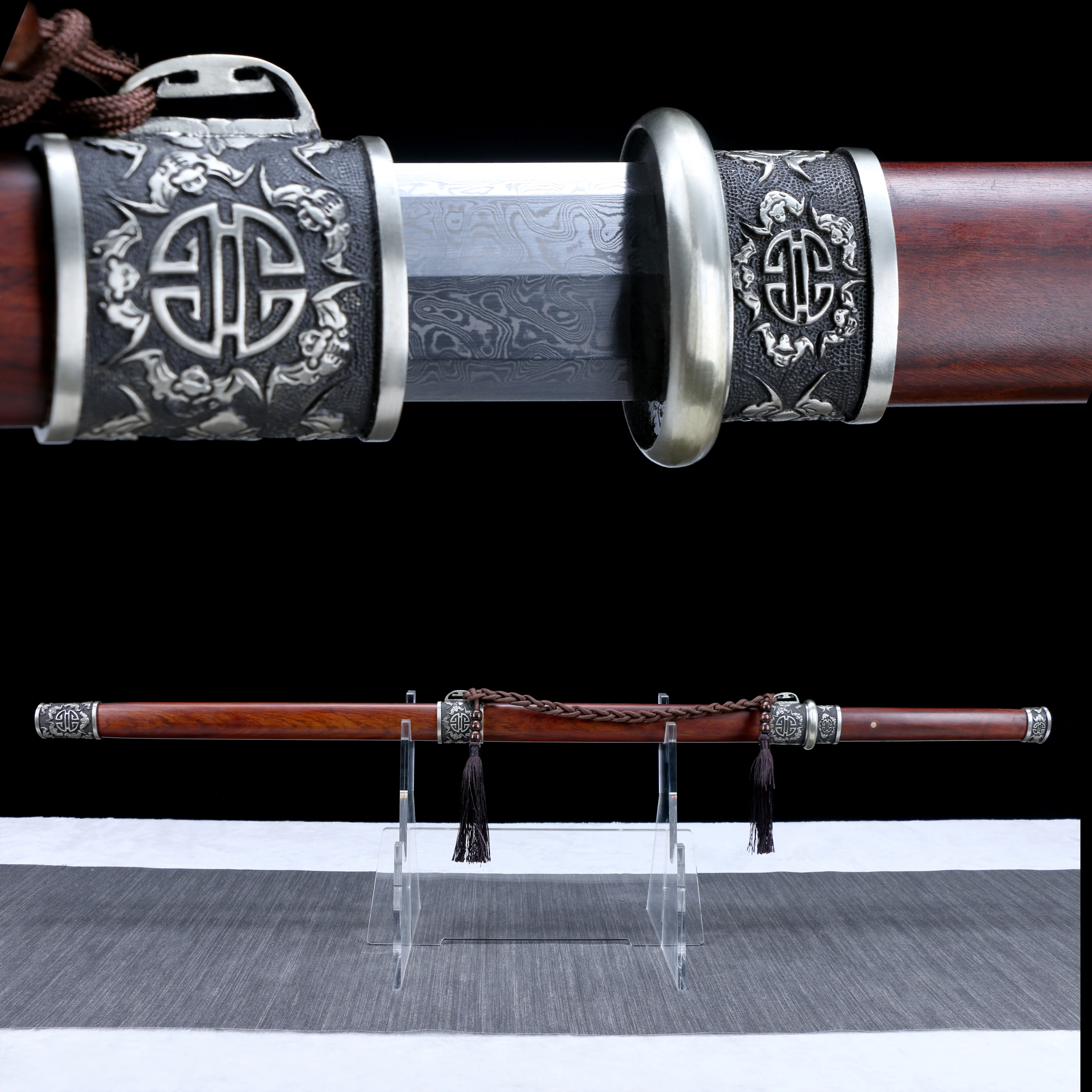 Espada-de-acero-de-Damasco-de-murci-lago-malvado-Medieval-espada-de ...