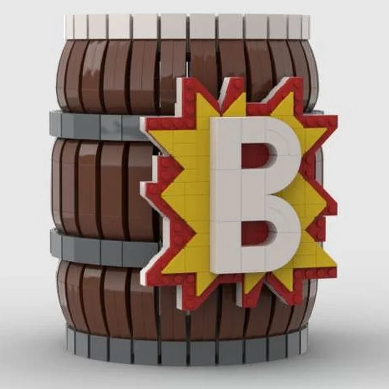 1036PCS MOC Marioesss Donkey Kong Bonus Barrel Game Prop Model Modular ...