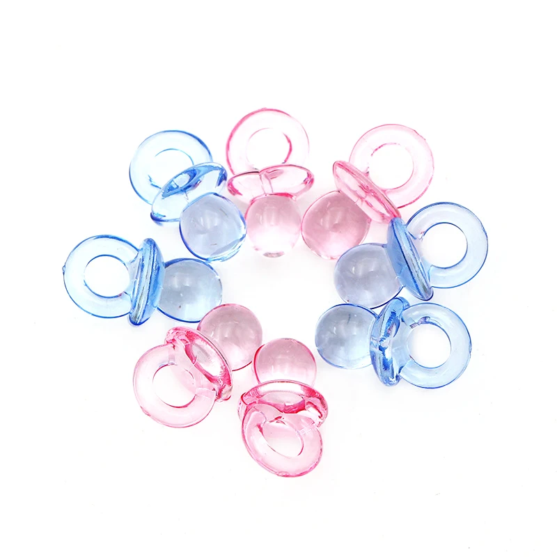 Baby Pacifier Game 36 Pieces Baby Shower Pacifiers Necklace Acrylic ...
