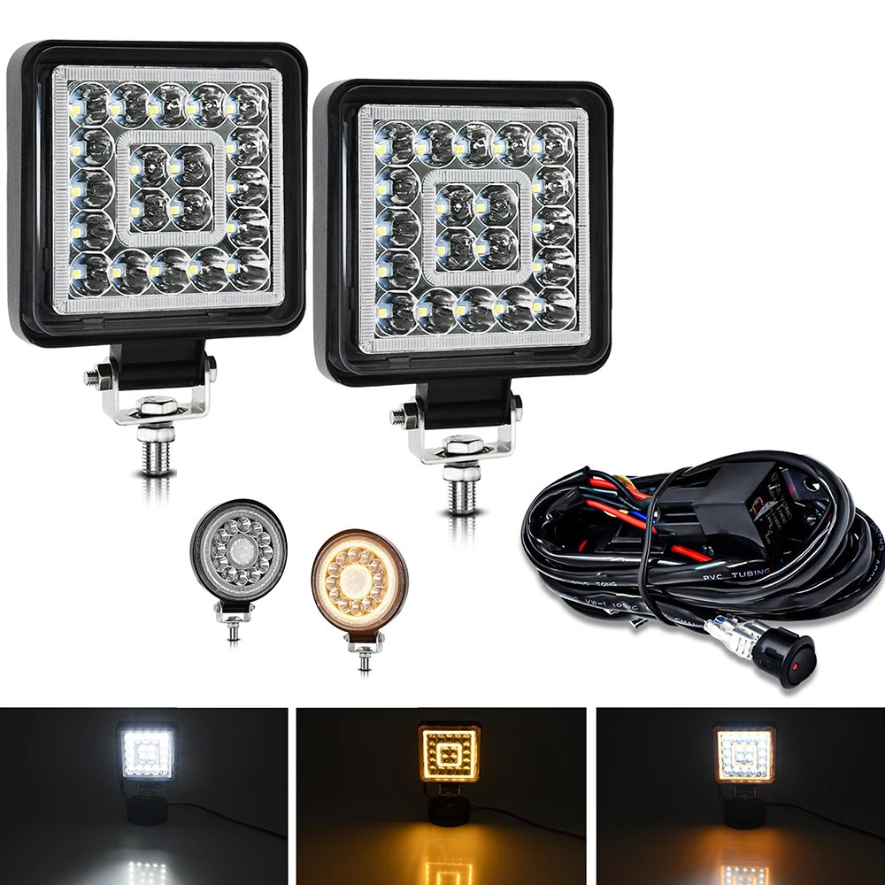 4-Inch-Round-LED-Work-Light-Combo-Beam-12V-30V-Waterproof-Led-Fog ...