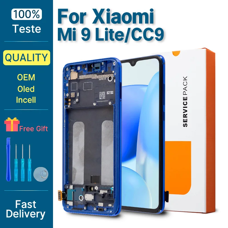 M1904F3BG-Premium-Teste-Lcd-For-Xiaomi-Mi-9-Lite-Display-Touch-Screen ...