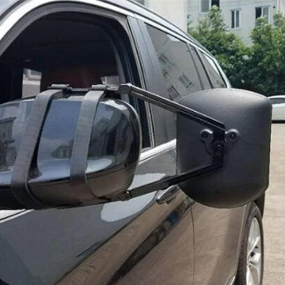 Car Towing Mirror Adjustable Dual Extension Mirrors Long Arm Wing ...