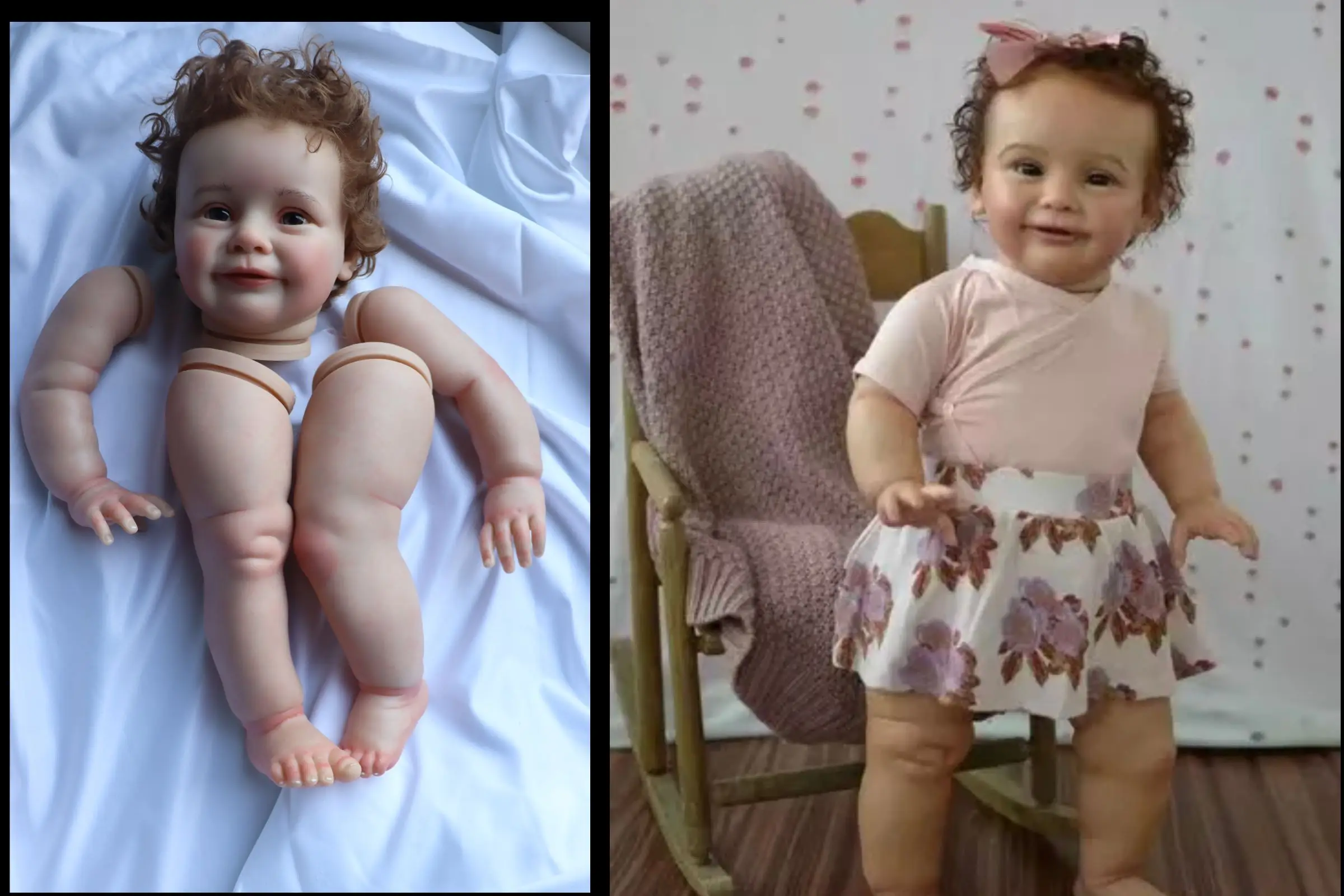Fbbd Artist Work 26inch Bebe Reborn Doll Zoe With Hand-rooted Curly ...