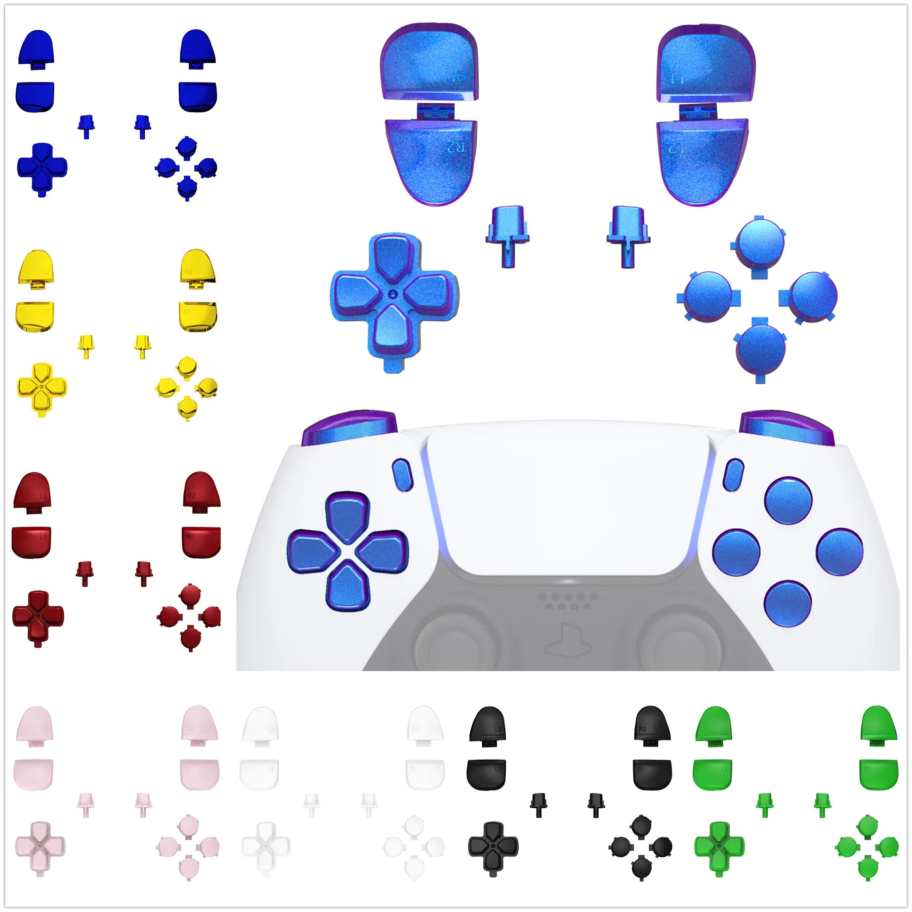 Extremerate Replacement D-pad R1 L1 R2 L2 Triggers Face Buttons, Custom ...