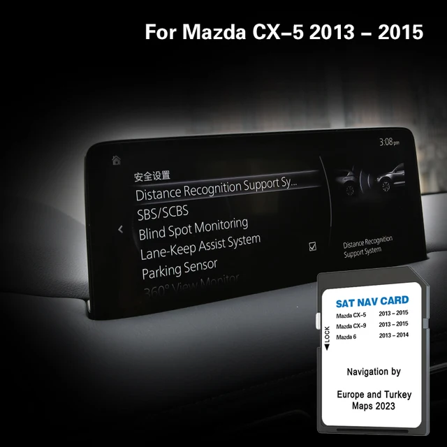 SD Navi Card For Mazda CX-5 2013 2014 2015 Cover Europe Germany France Italy Map Memory GPS Card