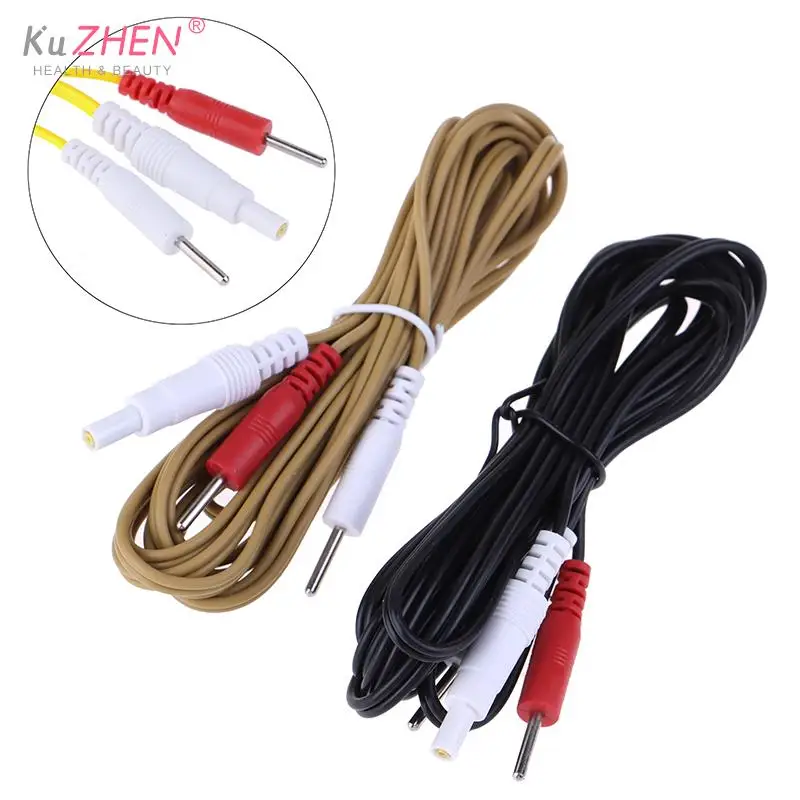 2-35mm-New-Electrotherapy-Electrode-Lead-Electric-Shock-Wires-Cable-For ...