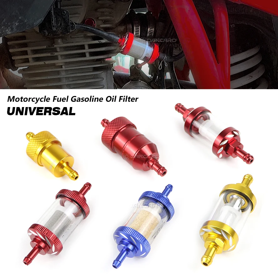 Universal-Motorcycle-Fuel-Filter-8mm-Engine-Inline-Carb-CNC-Gasoline ...