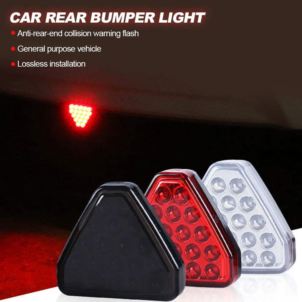 Universal F1 Style Car Brake Signal Lamp Triangle Sporty LED Rear Fog ...