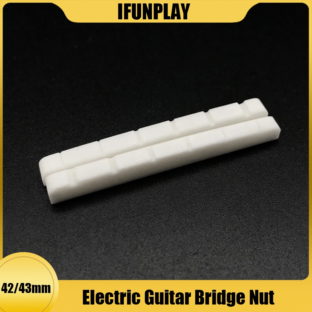 Bone Electric Guitar Bridge Nut 42mm/43mm Bone Bridge Nut for 6 Strings ...