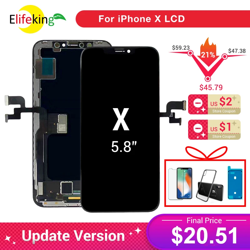 OLED LCD For iPhone X LCD Display Touch Screen Digitizer Assembly ...