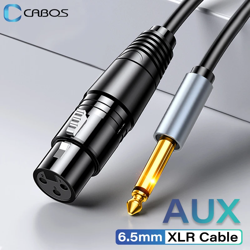 6-35mm-to-XLR-Microphone-Balanced-Analog-Audio-Cable-AUX-6-5-Jack-to ...