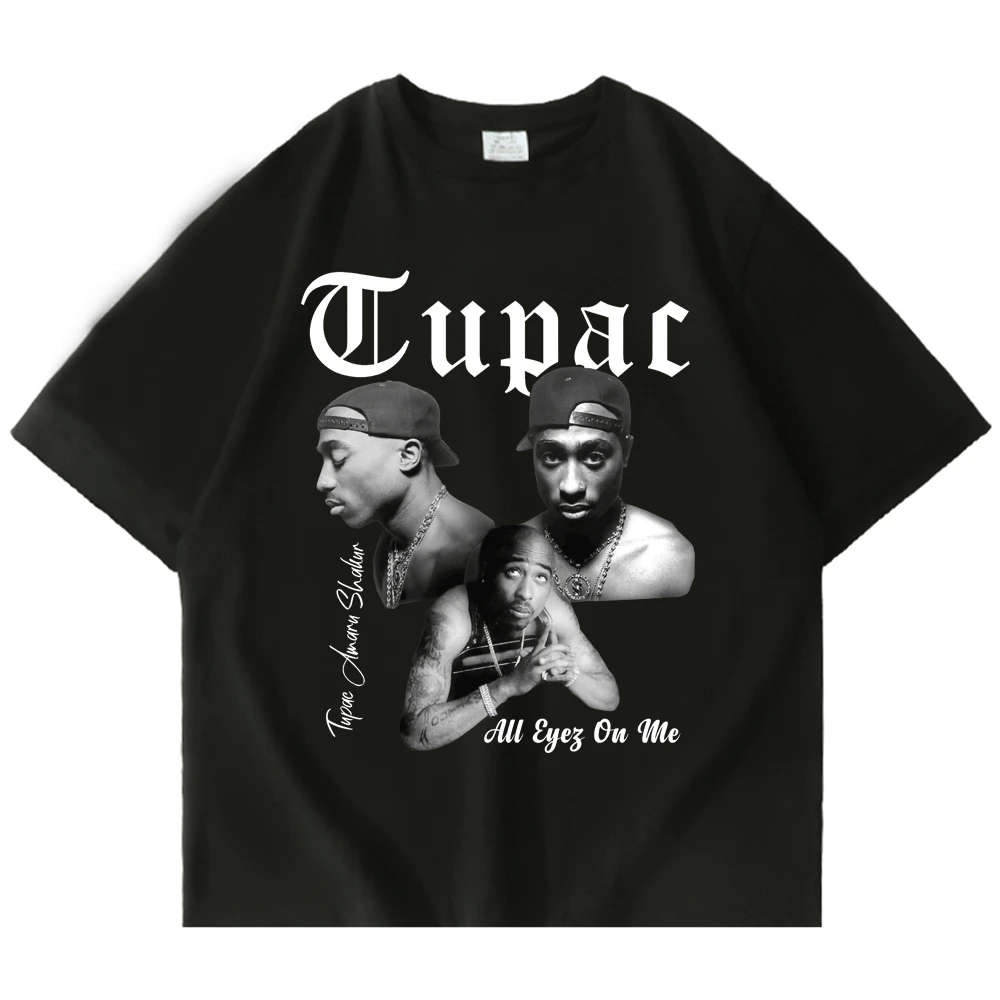 Camisetas de rapero Tupac 2pac para hombres y mujeres, camiseta negra ...
