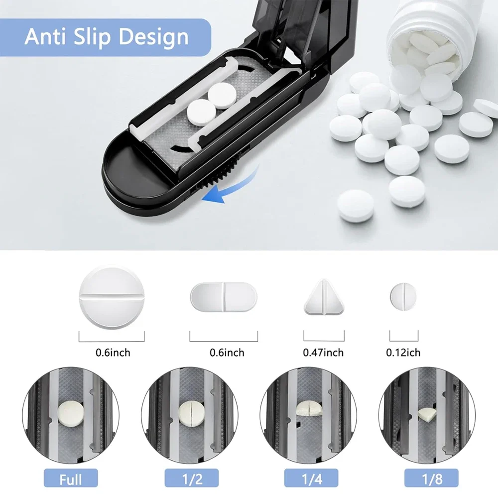 BOTQTOW Adjustable Pill Splitter - 1PC Stainless Steel Cutter with ...