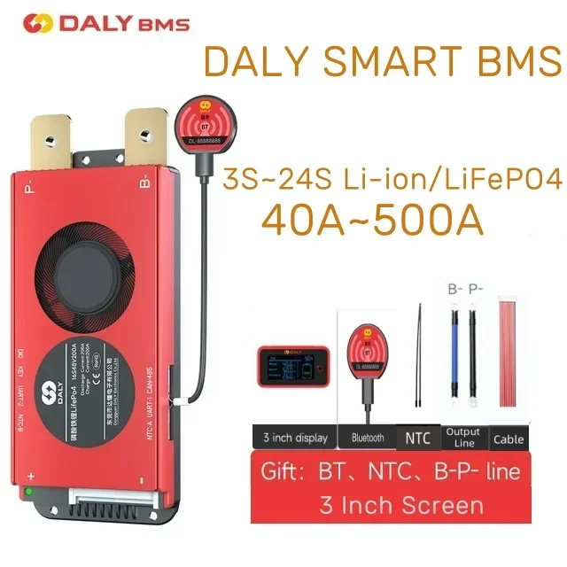 3S~24S Daly Smart Bluetooth BMS 40A 100A 200A 300A 400A 500A Free 3 ...