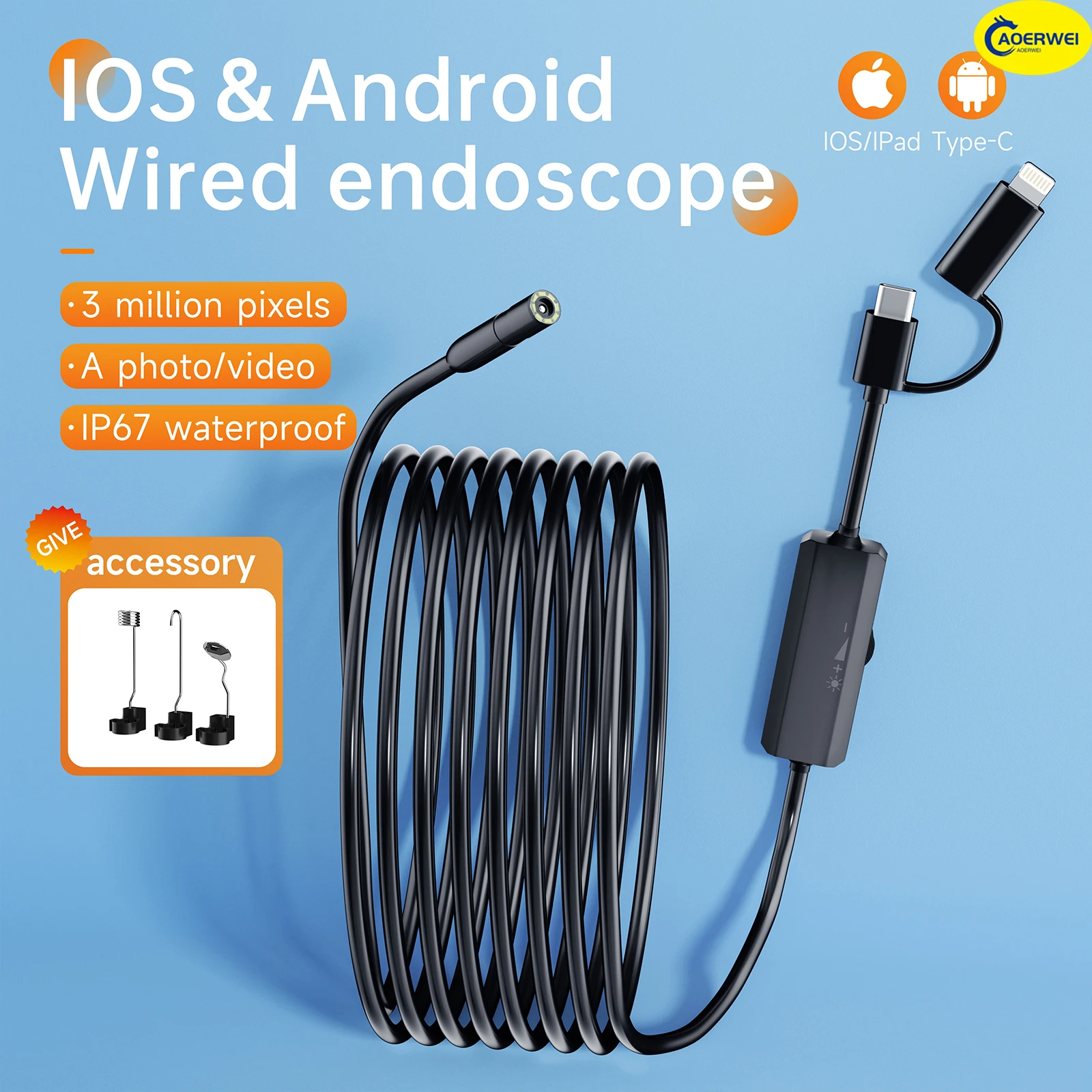C-mara-endosc-pica-profesional-para-Iphone-Android-endoscopio ...