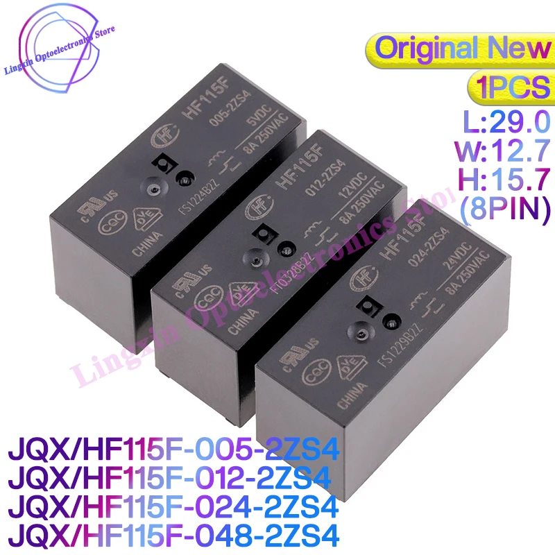1PCS Relay HF115F 012 2ZS4 JQX 115F 024 2ZS4 HF115F 012 2ZS4 12VDC JQX 115F 024 2ZS4 005 2ZS4 ...