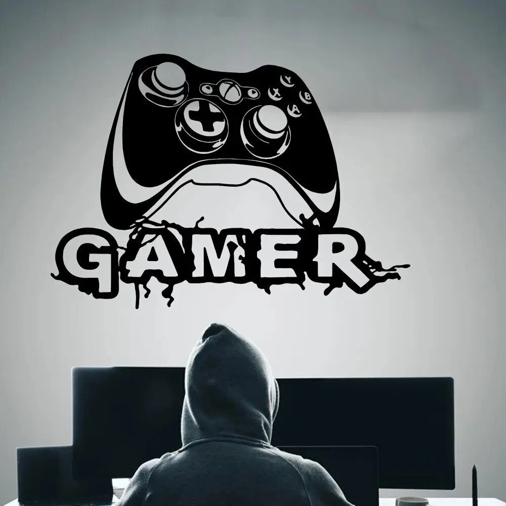 Large-Graffiti-Video-Game-Joystick-Wall-Decal-Playroom-Gaming-Zone-Xbox ...
