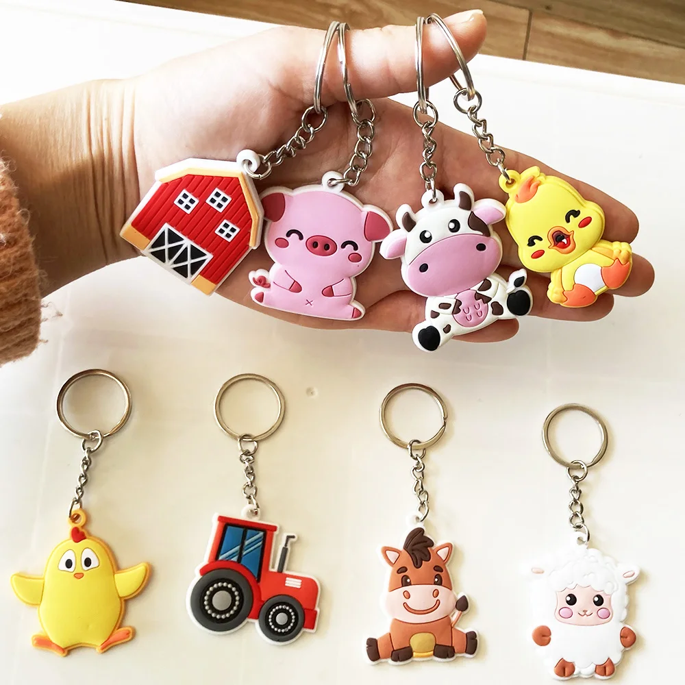 8-Pcs-Zenon-Birthday-Farm-Decor-Animals-Farm-Party-Keychain-Birthday ...