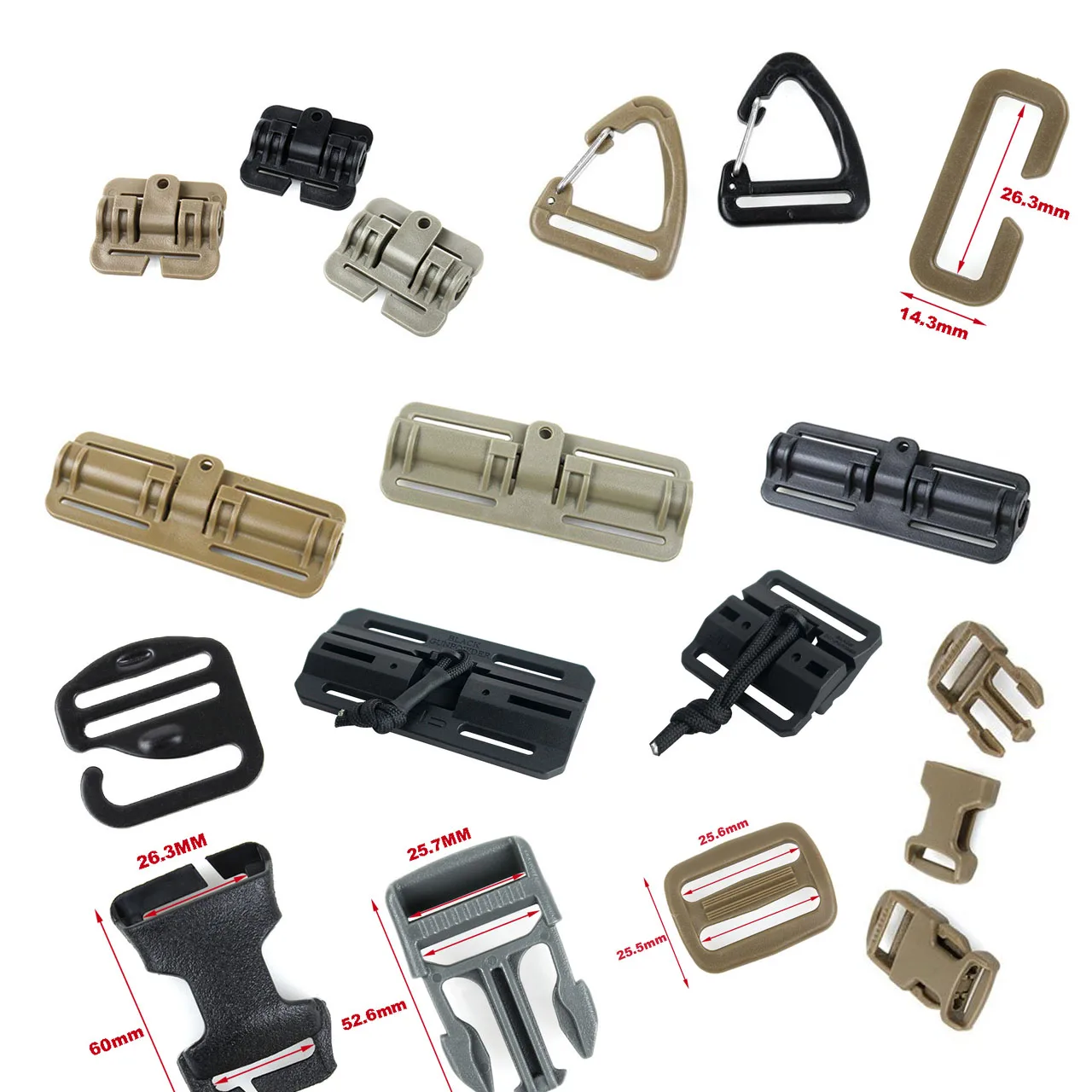 Tactical-Accessories-Airsoft-Shoulder-Quick-Release-Buckle-Rapid-Open ...