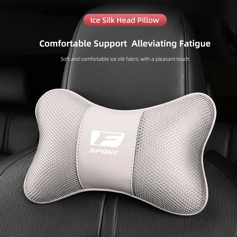1Pcs Car Seat Headrest Ice Silk Neck Pillow Support Soft Pad For Lexus ...