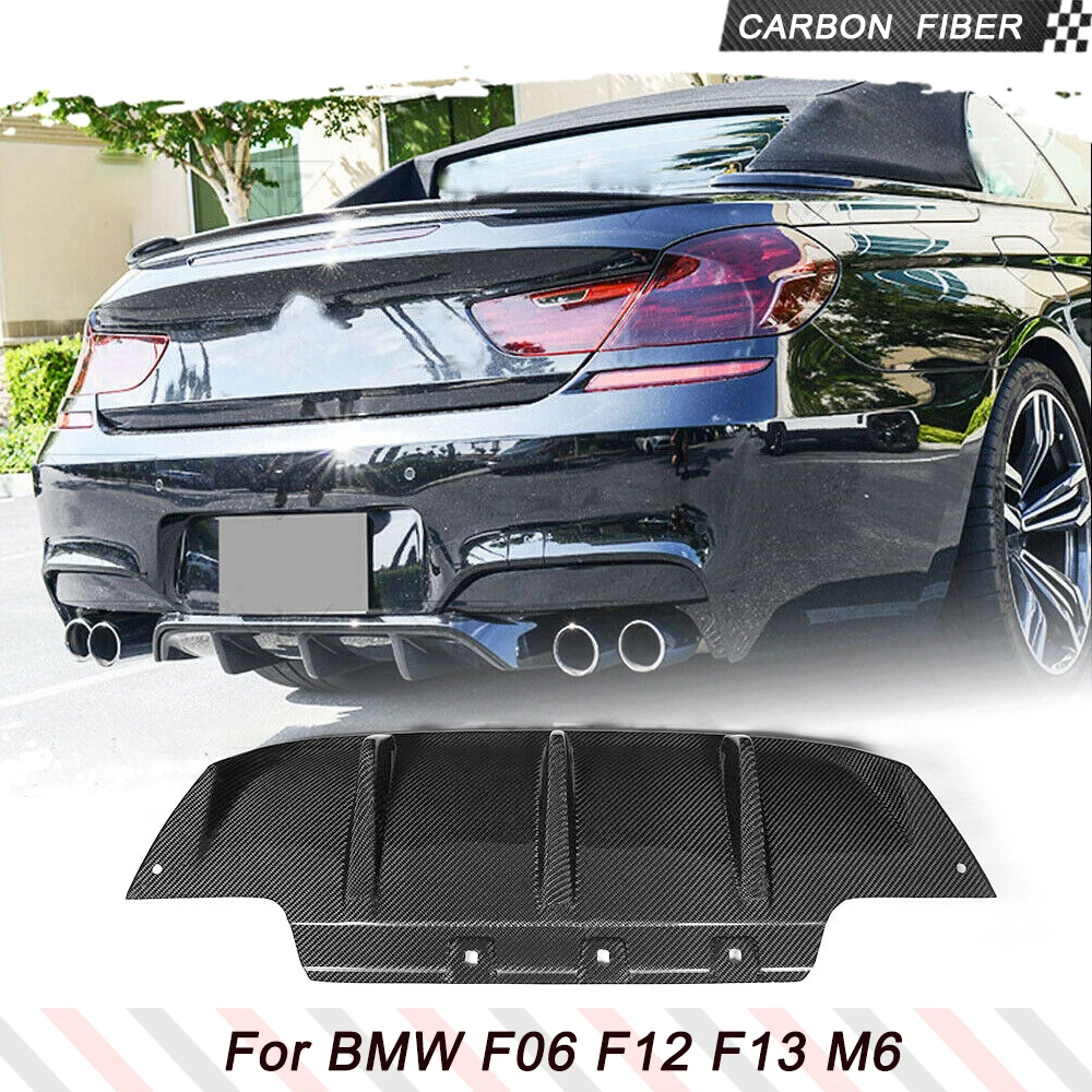Carbon-Fiber-Rear-Diffuser-fits-for-BMW-F06-F12-F13-M6-2013-2018-Bumper ...