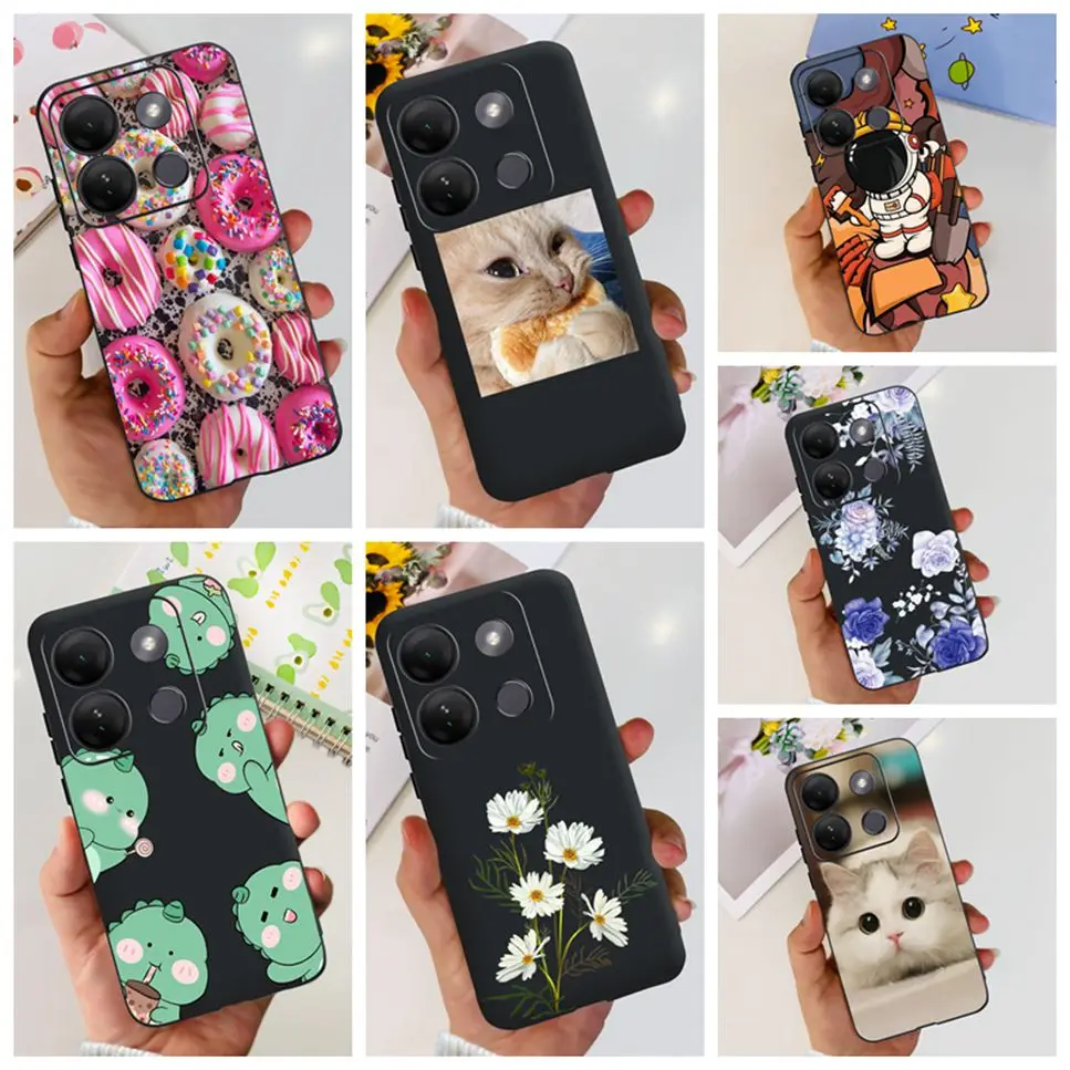 For-Infinix-Smart-7-HD-X6516-Case-2023-Cute-Dinosaur-Soft-Silicone-TPU ...