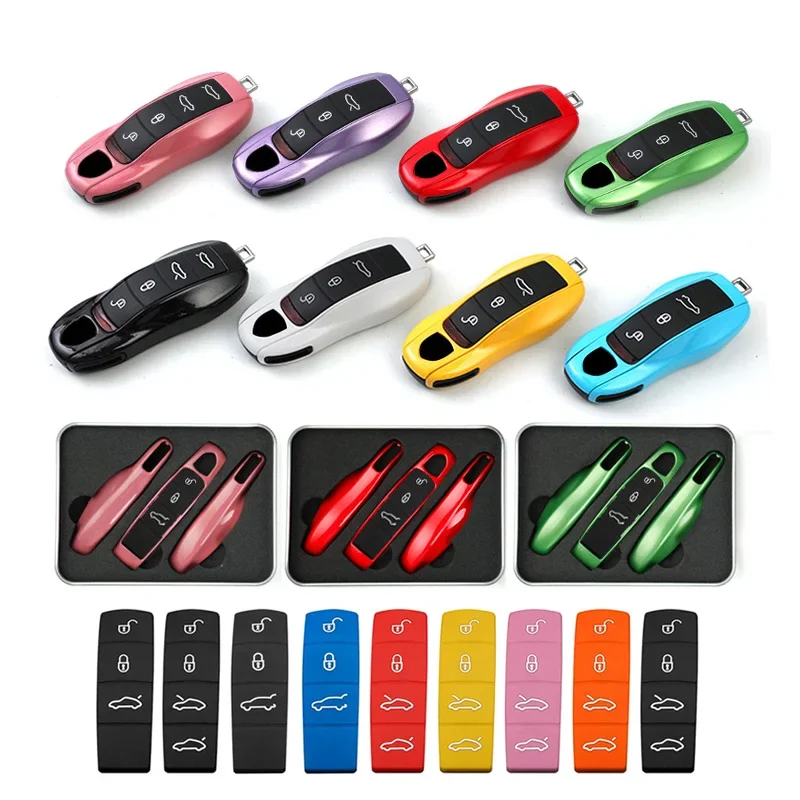 Car Smart Remote Key Case Fob Covers Set Shell for Porsche Panamera ...