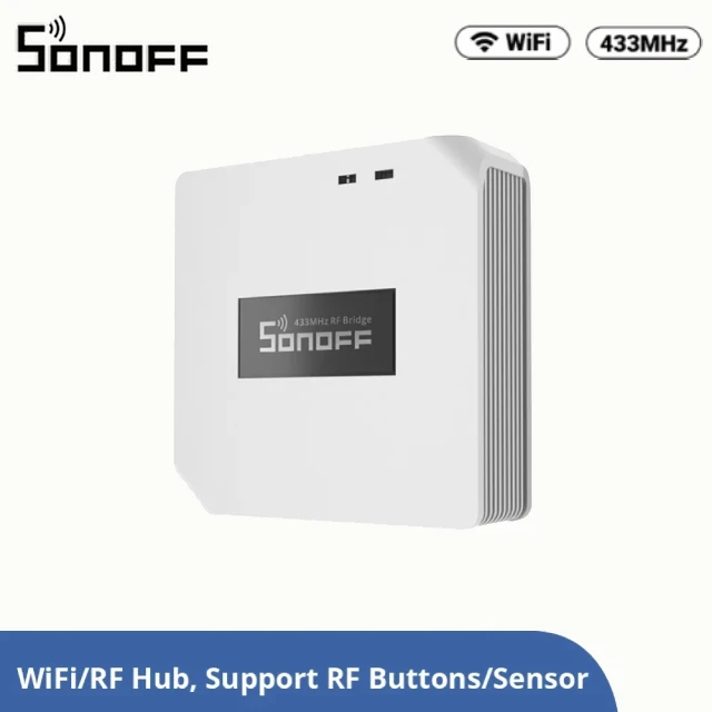 SONOFF RF Bridge R2 433MHz RF Wi-Fi Wireless Gateway Smart Hub Home ...