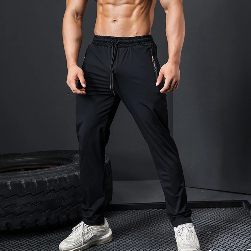 Thin-Running-Pants-Men-Fitness-Sports-Gym-Elastic-Quick-Dry-Sweatpants ...