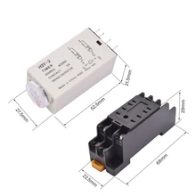 1 Set H3y-2 Dpdt Delay Timer Time Relay Dc 12v Ac 220v 0-30 0-60 Second ...