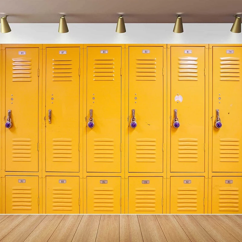 Yellow-Lockers-Photography-Backdrop-School-Gym-Locker-Room-Decor ...