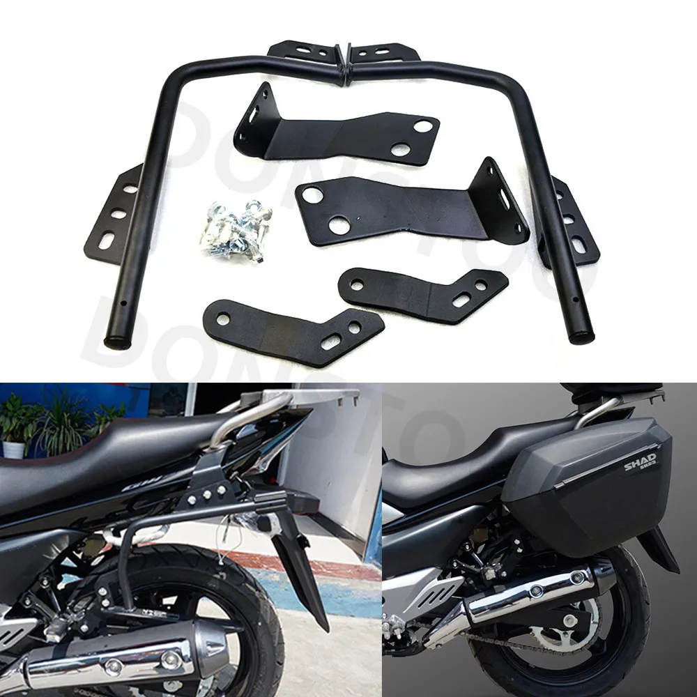 Motocicleta-Bagagem-Side-Case-Box-suporte-de-rack-Carrier-System-Suzuki ...