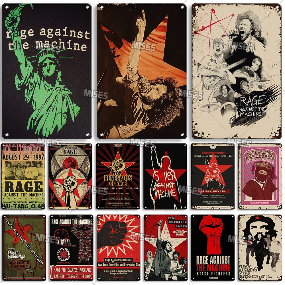 MISES-Rage-contra-la-m-quina-placa-de-Metal-cartel-Vintage-de-banda-de ...