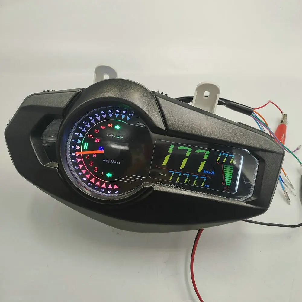 Speed-Gauge-Battery-Light-Indicator-48v-120v-For-Electric-Scooter-LCD ...
